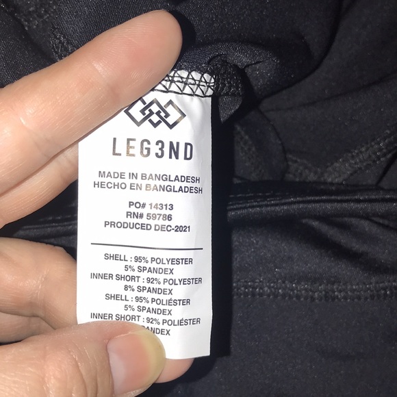 Leg3Nd | Shorts | Nwt Leg3nd Black High Rise Flexible Two In One ...